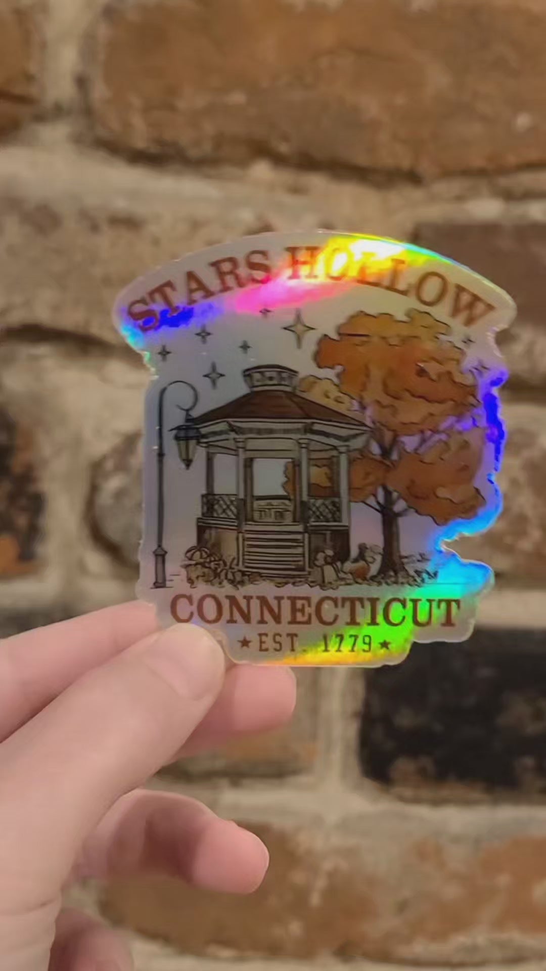 Gilmore Girls Sticker, Stars Hollow Connecticut Holo Sticker – BAMF ...